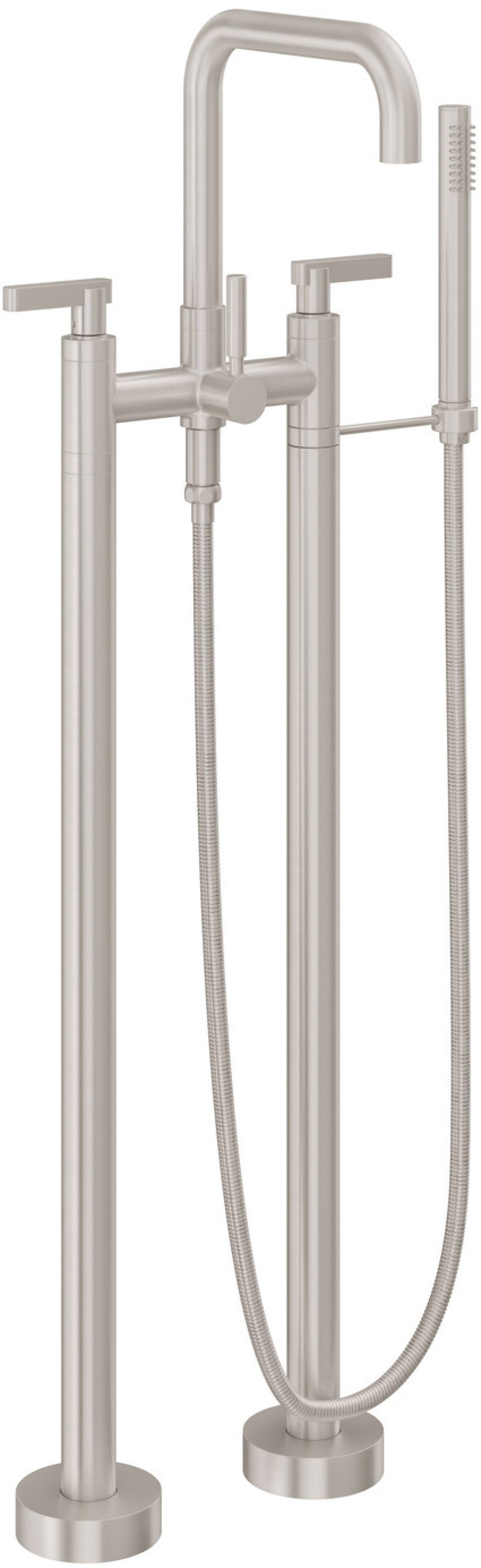Contemporary Floor Mount Tub Filler - Quad Spout - 1203-XX.FR ...