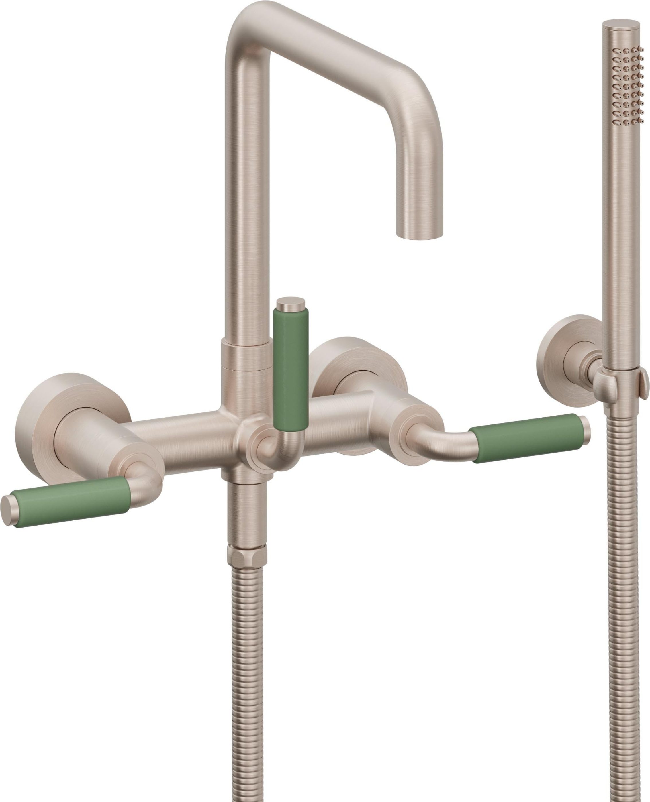 Contemporary Wall Mount Tub Filler - Quad Spout - 1206-XX.FR ...