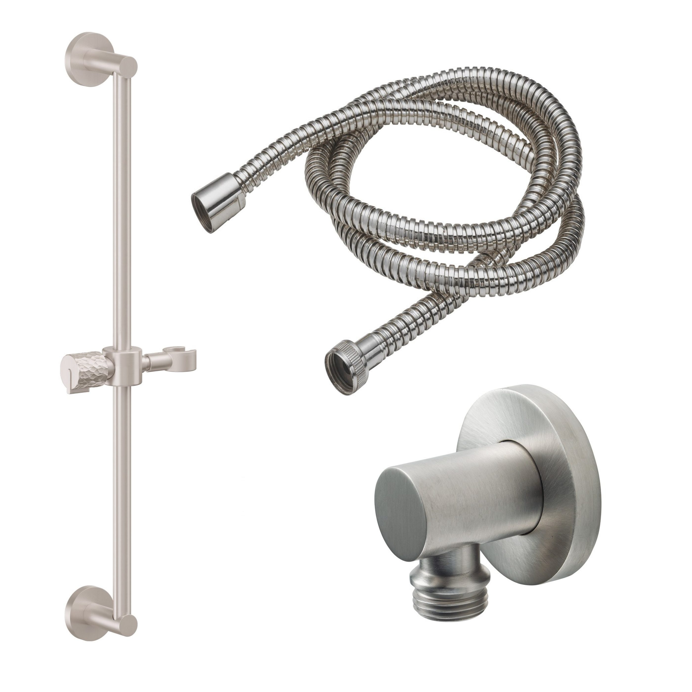 Slide Bar Handshower Kit - Hammered Cylinder Handle with Round Base ...
