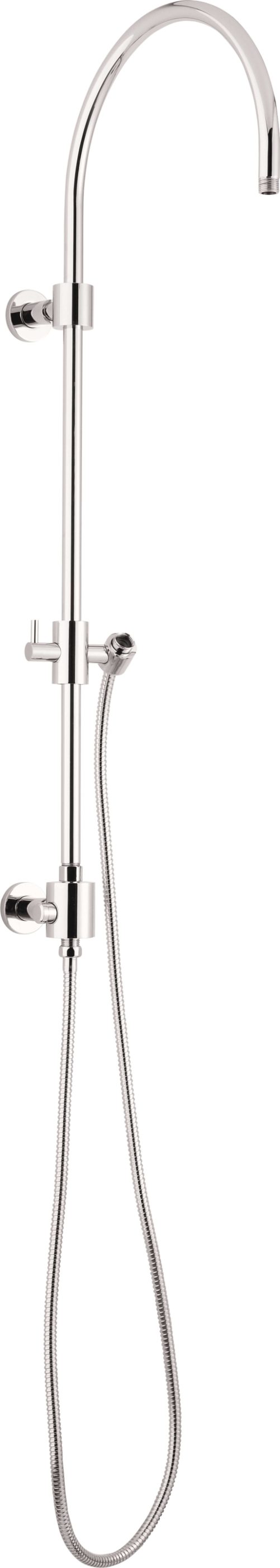 Exposed Shower Column with Diverter and Sliding Bracket - Round Base ...