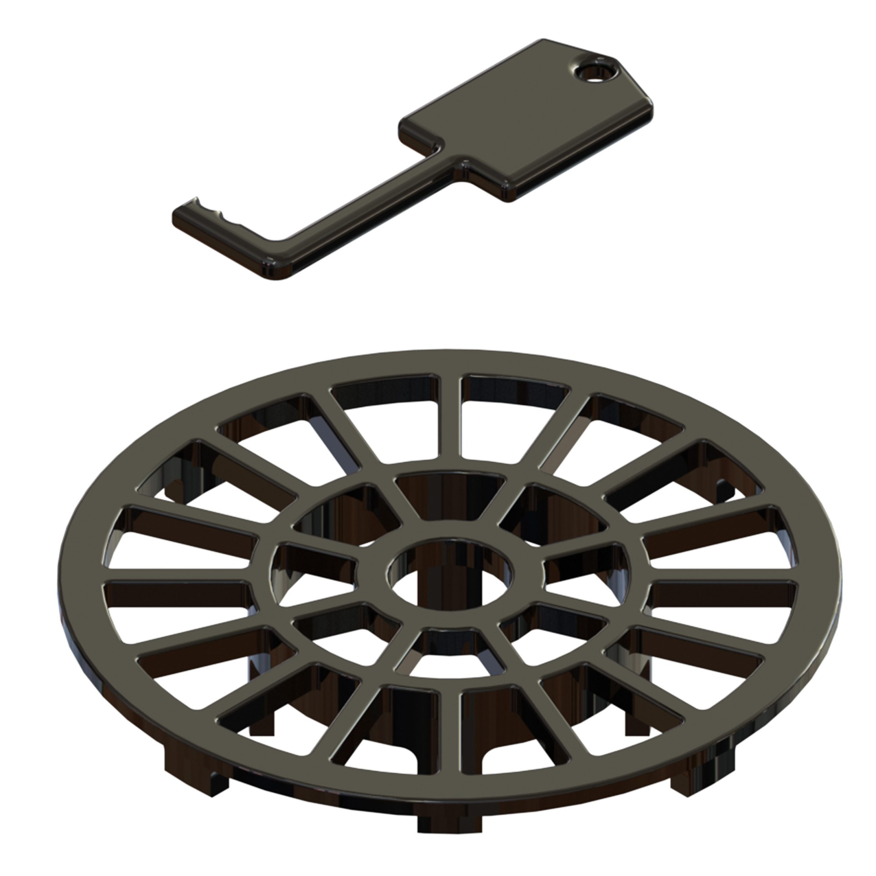 StyleDrain® Hair Strainer and Key - 9178-STR - California Faucets