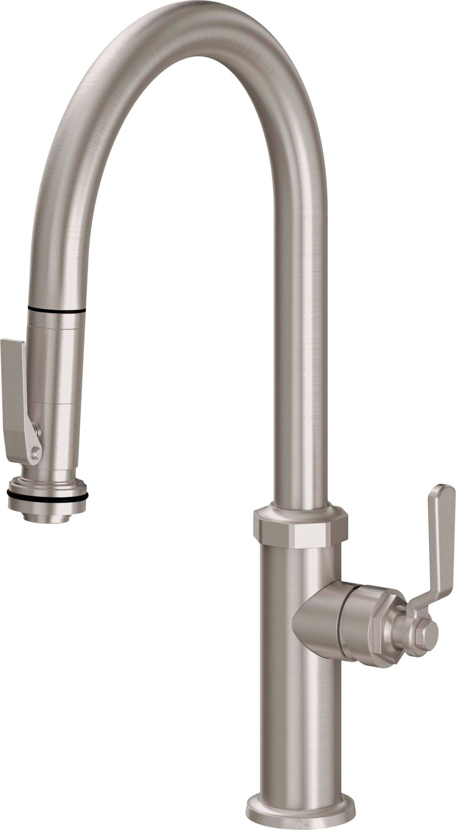 Pull-Down Kitchen Faucet with Squeeze Handle Sprayer - High Spout - K81 ...