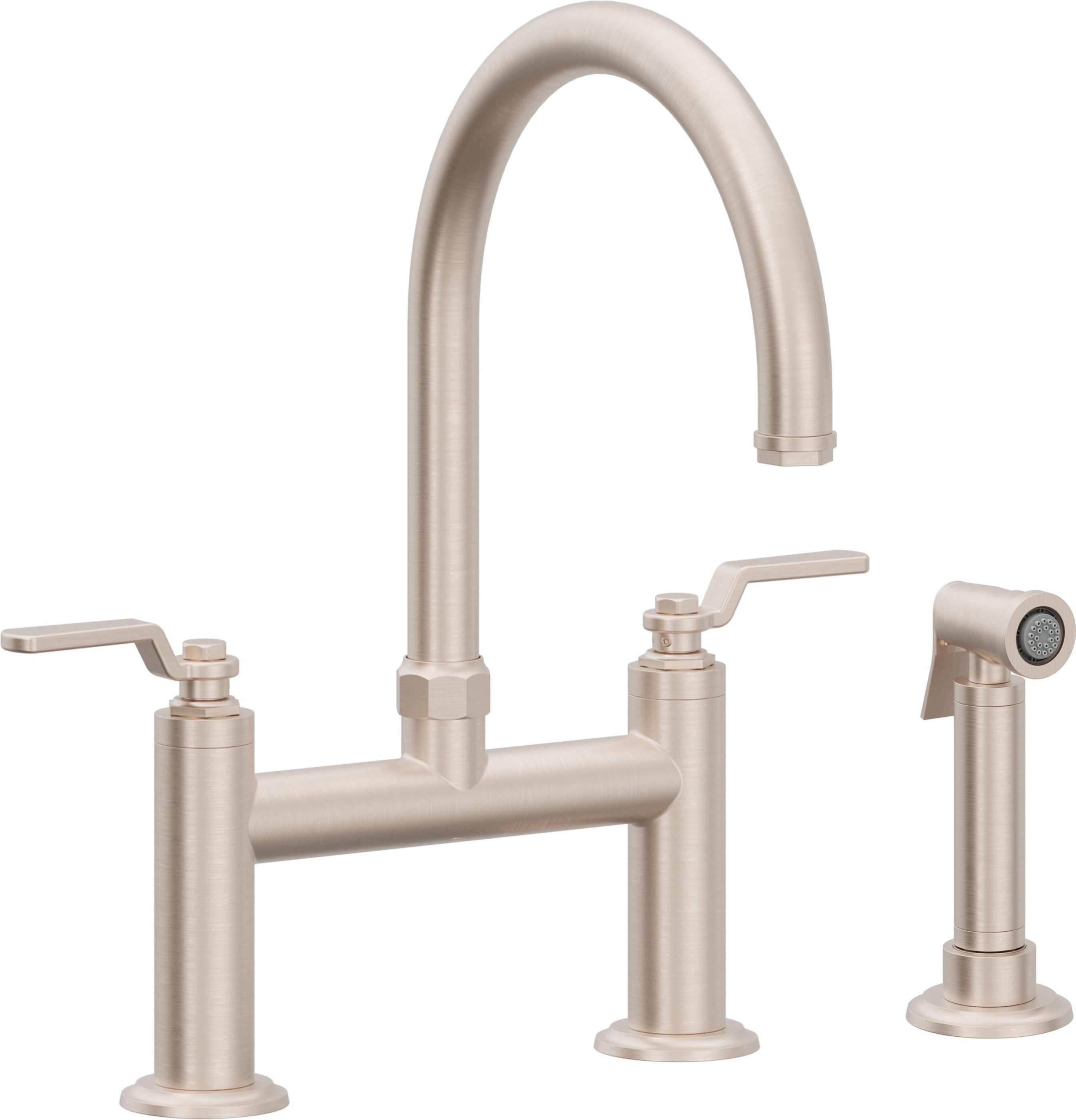 Bridge Kitchen Faucet with Sidespray - Arc Spout - K81-120S-XX ...