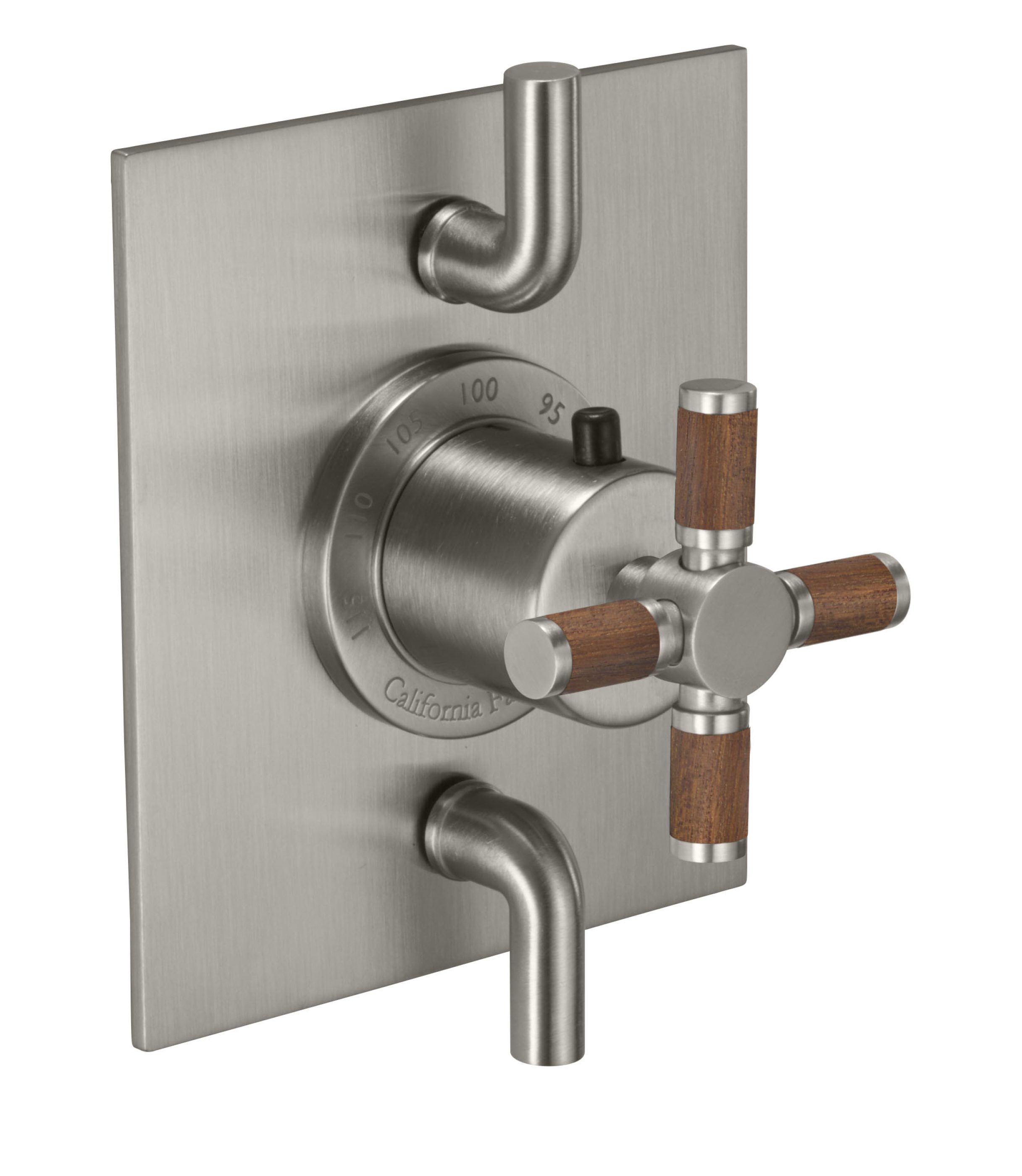 StyleTherm® Trim Only with Dual Volume Control - Teak Handle - TO-THF2L ...