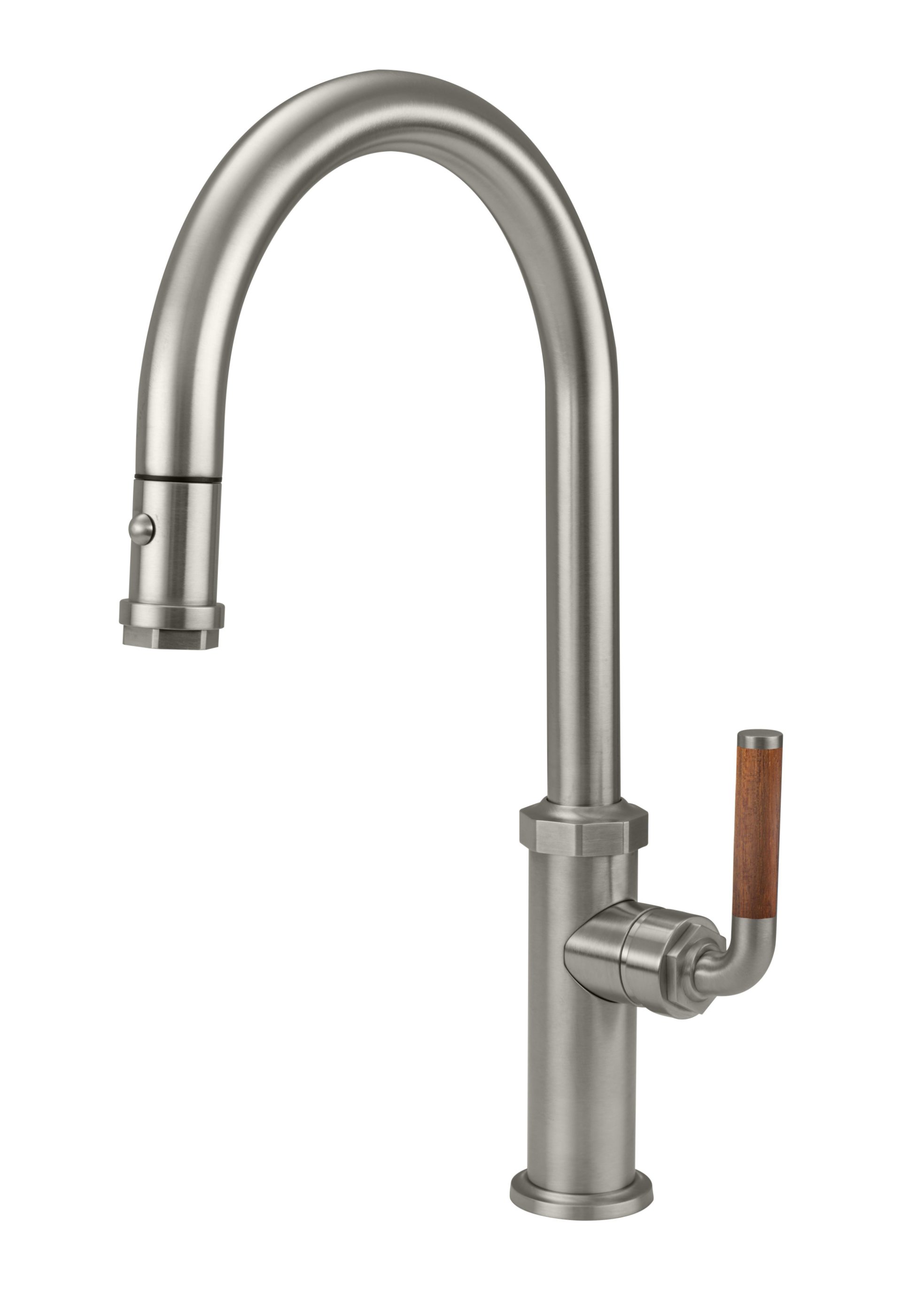 Pull-Down Kitchen Faucet with Button Sprayer - High Arc Spout - K30-100 ...